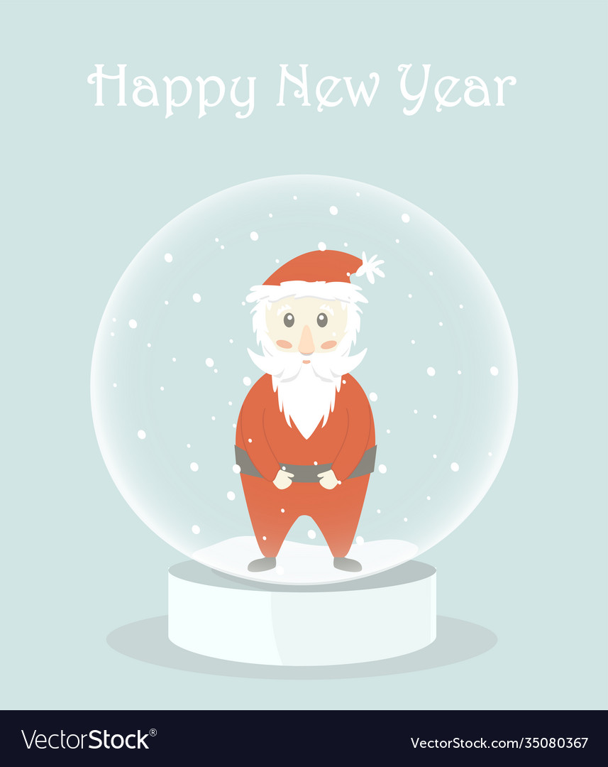 Christmas card santa deer and snowman Royalty Free Vector