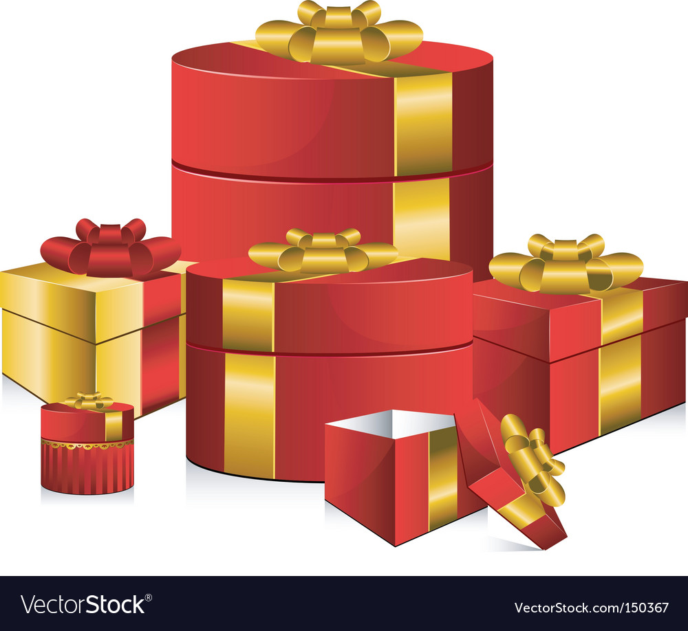Gift boxes Royalty Free Vector Image - VectorStock