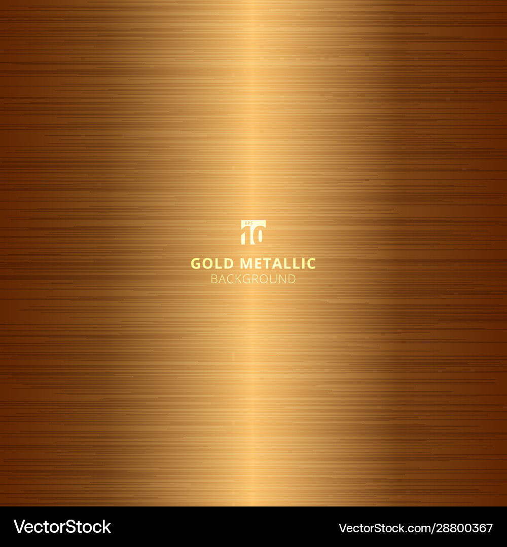 Gold metallic metal polished background and Vector Image