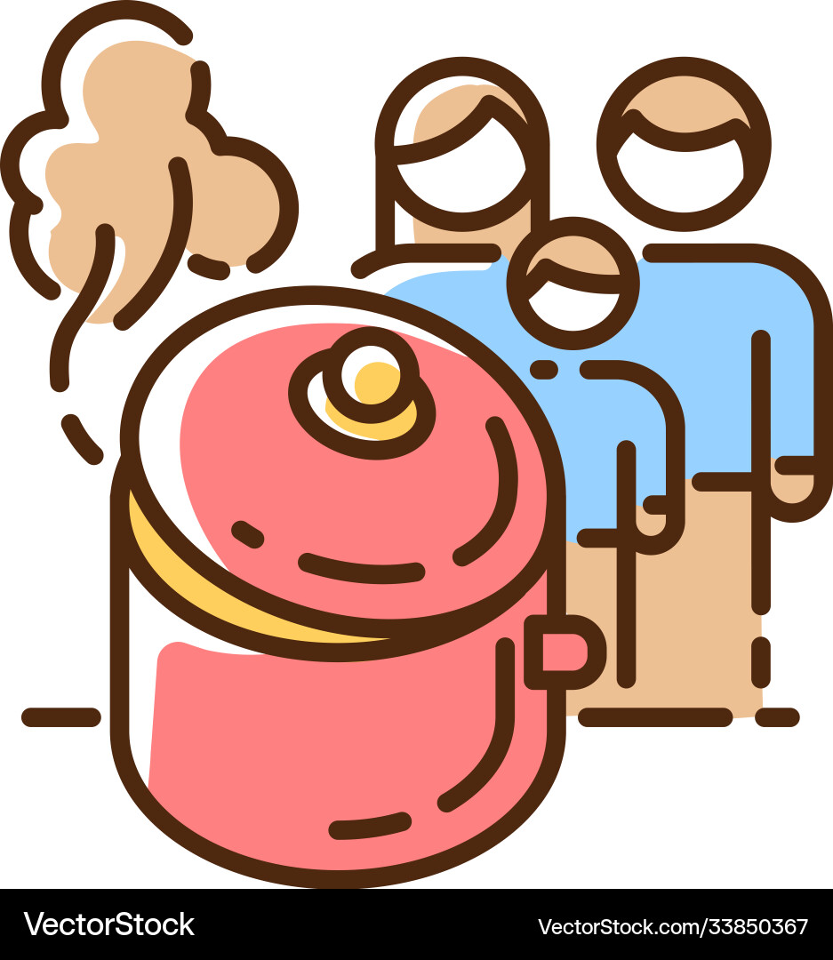 Home cooking rgb color icon Royalty Free Vector Image