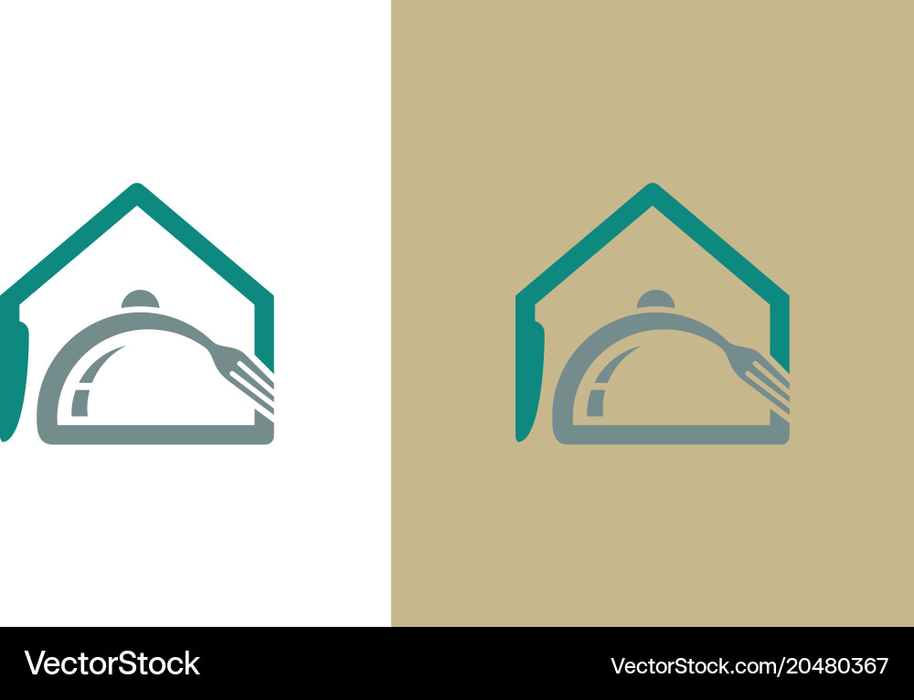 Home food resto logo Royalty Free Vector Image