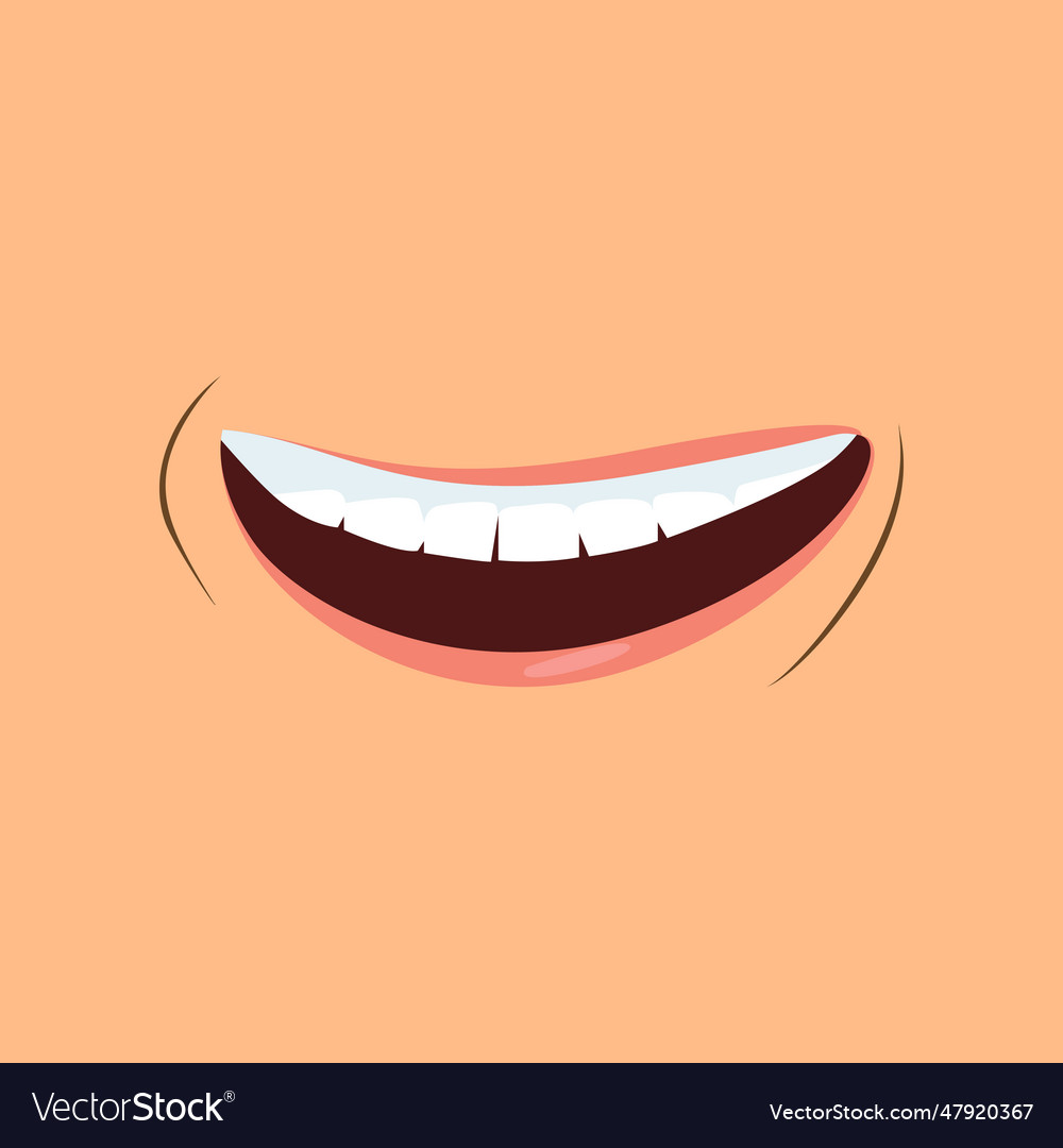 Laughing mouth Royalty Free Vector Image - VectorStock
