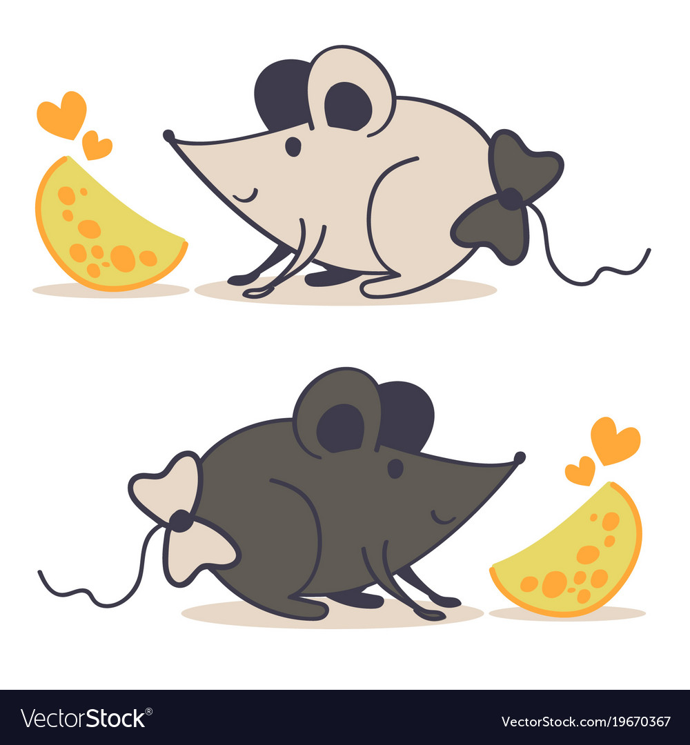 Mouse couple Royalty Free Vector Image - VectorStock