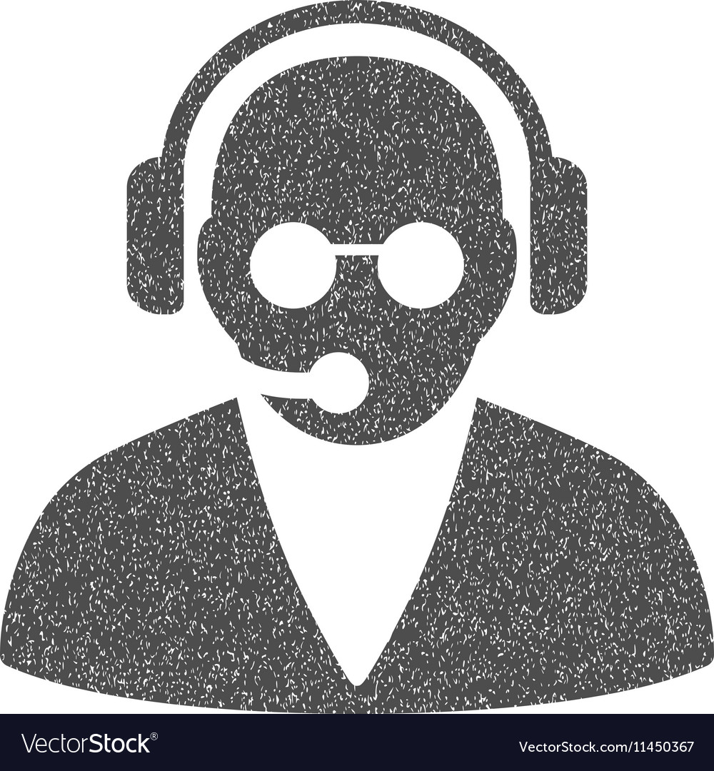 Support operator grainy texture icon Royalty Free Vector Support operator grainy texture icon Royalty Free Vector