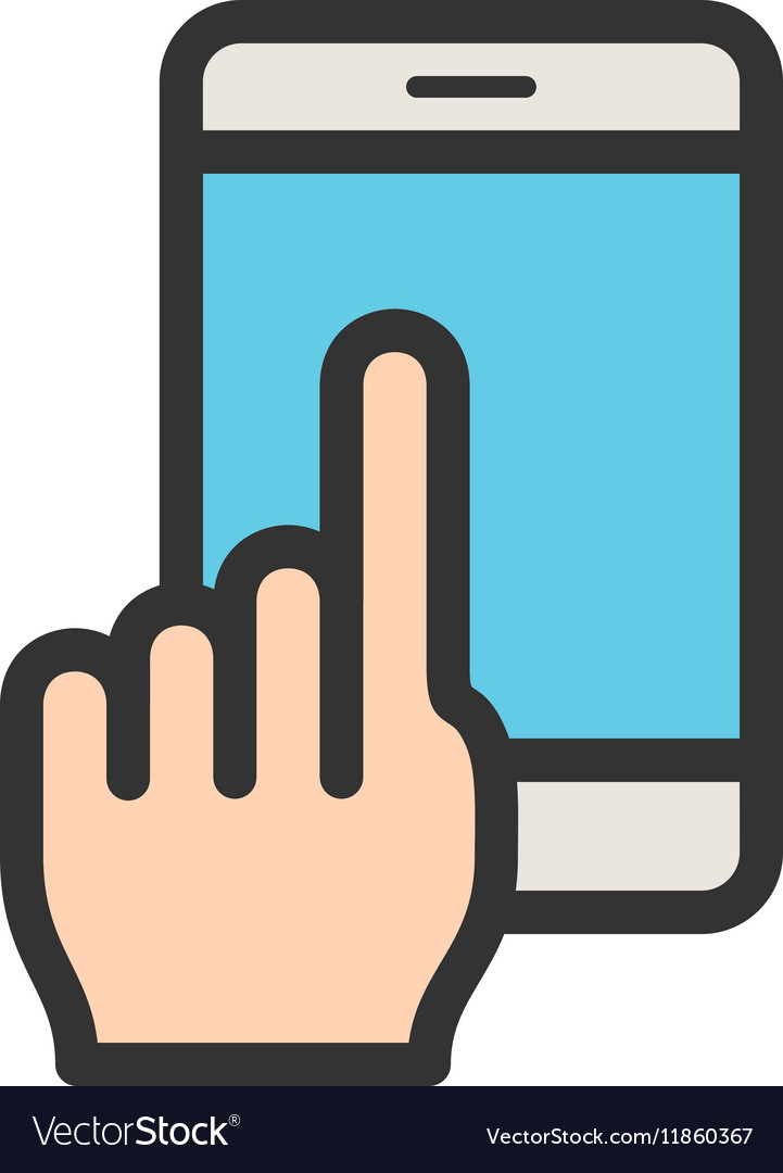 Using cell phone Royalty Free Vector Image - VectorStock