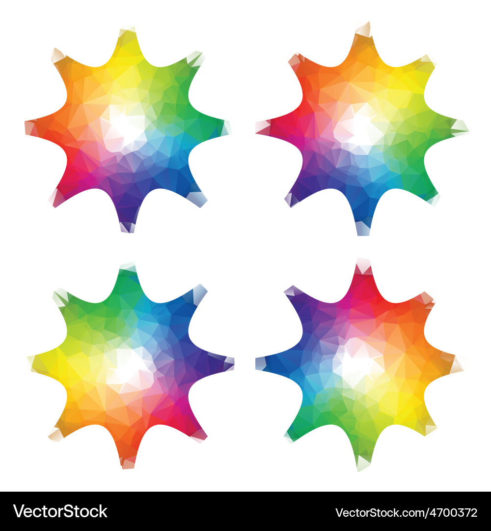 Color stars spectrum in triangle style Royalty Free Vector