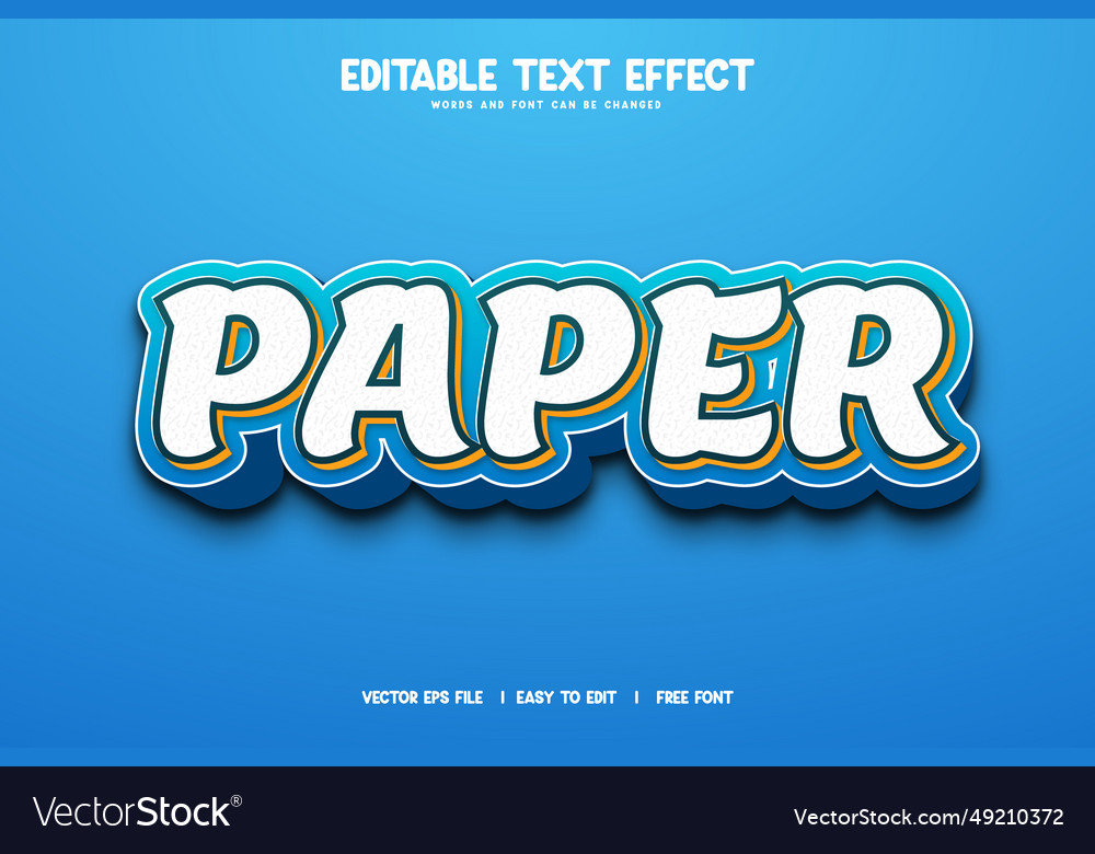 Editable 3d Text Effect Styles Royalty Free Vector Image