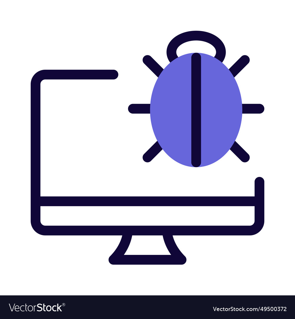 Error or software problem within desktop system Vector Image