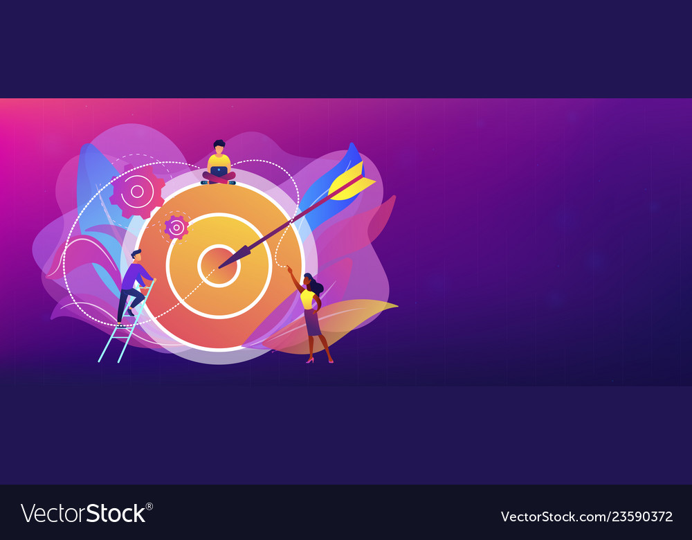 Goals and objectives concept banner header Vector Image