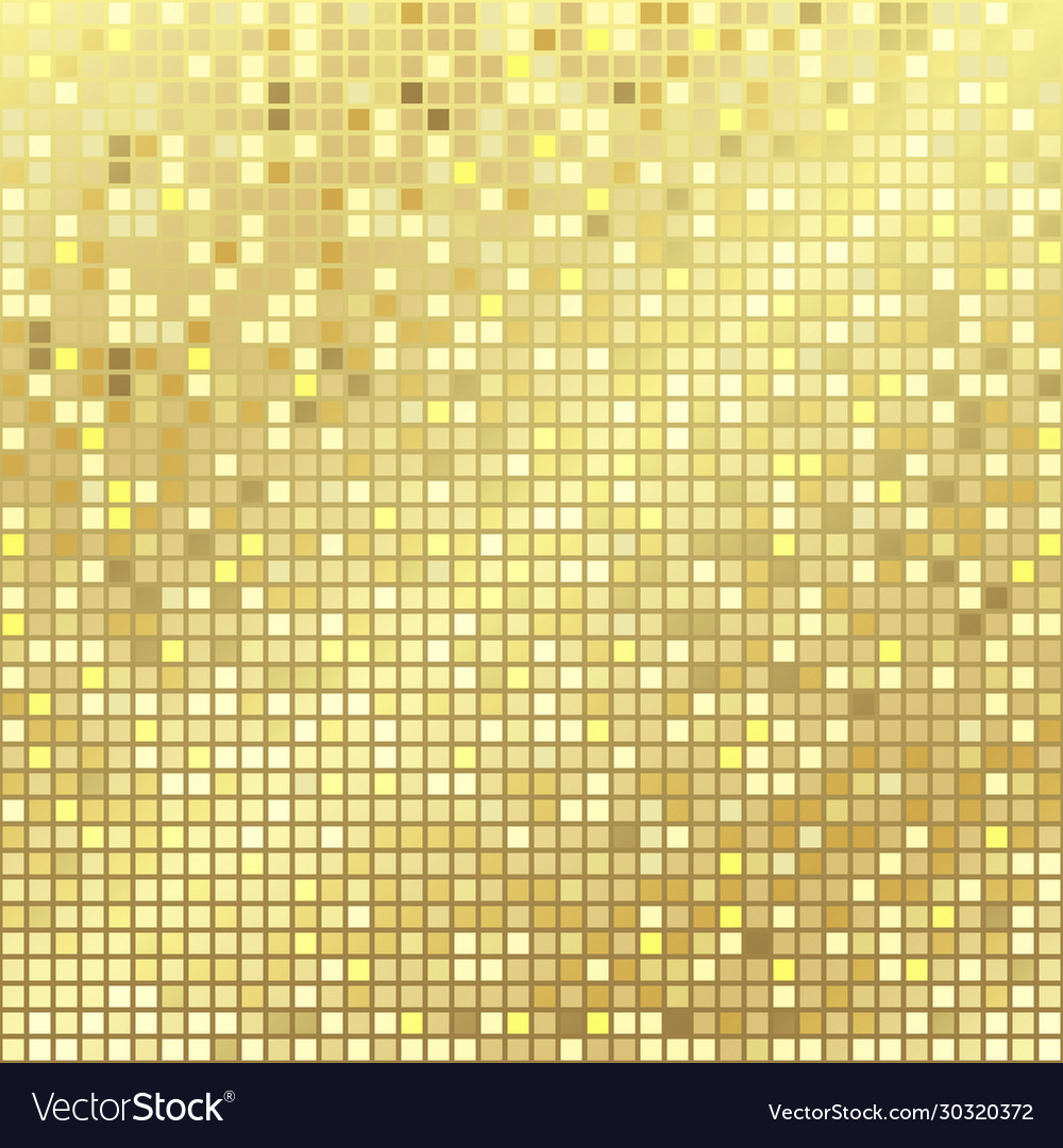Gold pixels background Royalty Free Vector Image