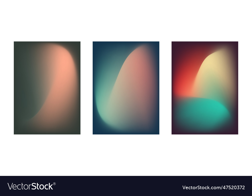 Gradient backgrounds set of minimal style Vector Image