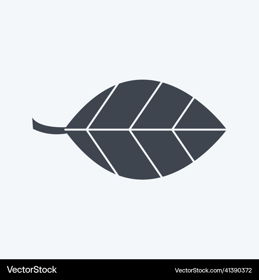 Leaf i icon in trendy glyph style isolated Vector Image