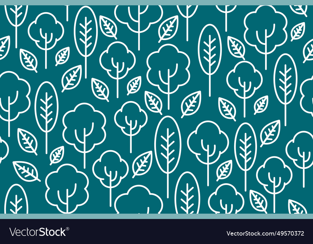 Outline forest pattern Royalty Free Vector Image