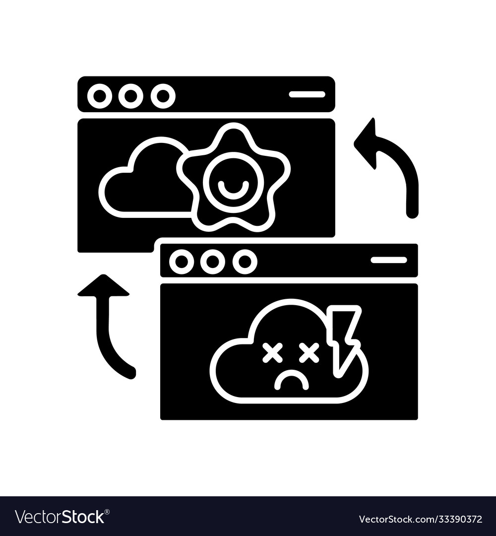Permanent redirect black glyph icon Royalty Free Vector Permanent redirect black glyph icon Royalty Free Vector