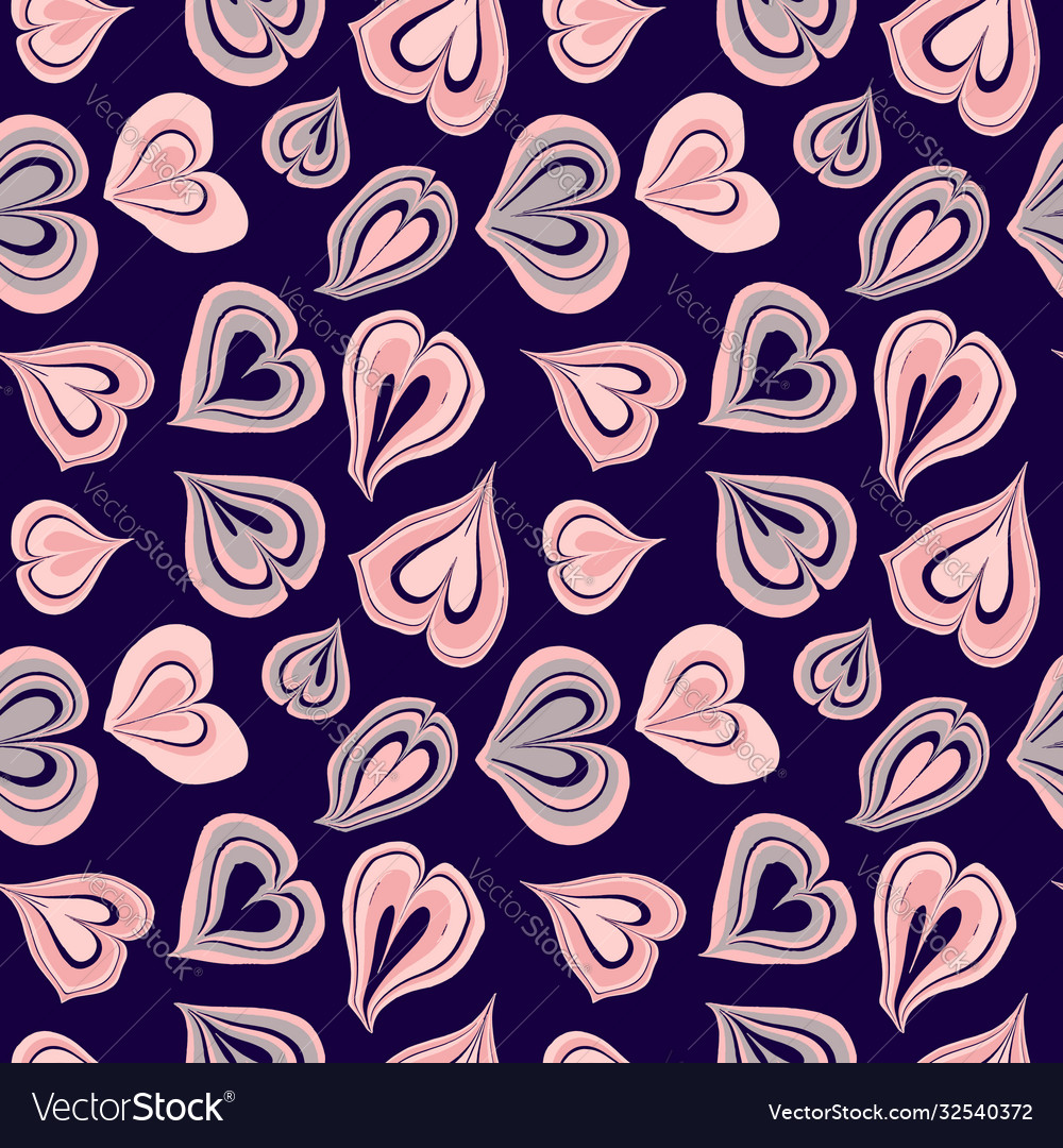 Seamless hearts pattern repeating texture Vector Image