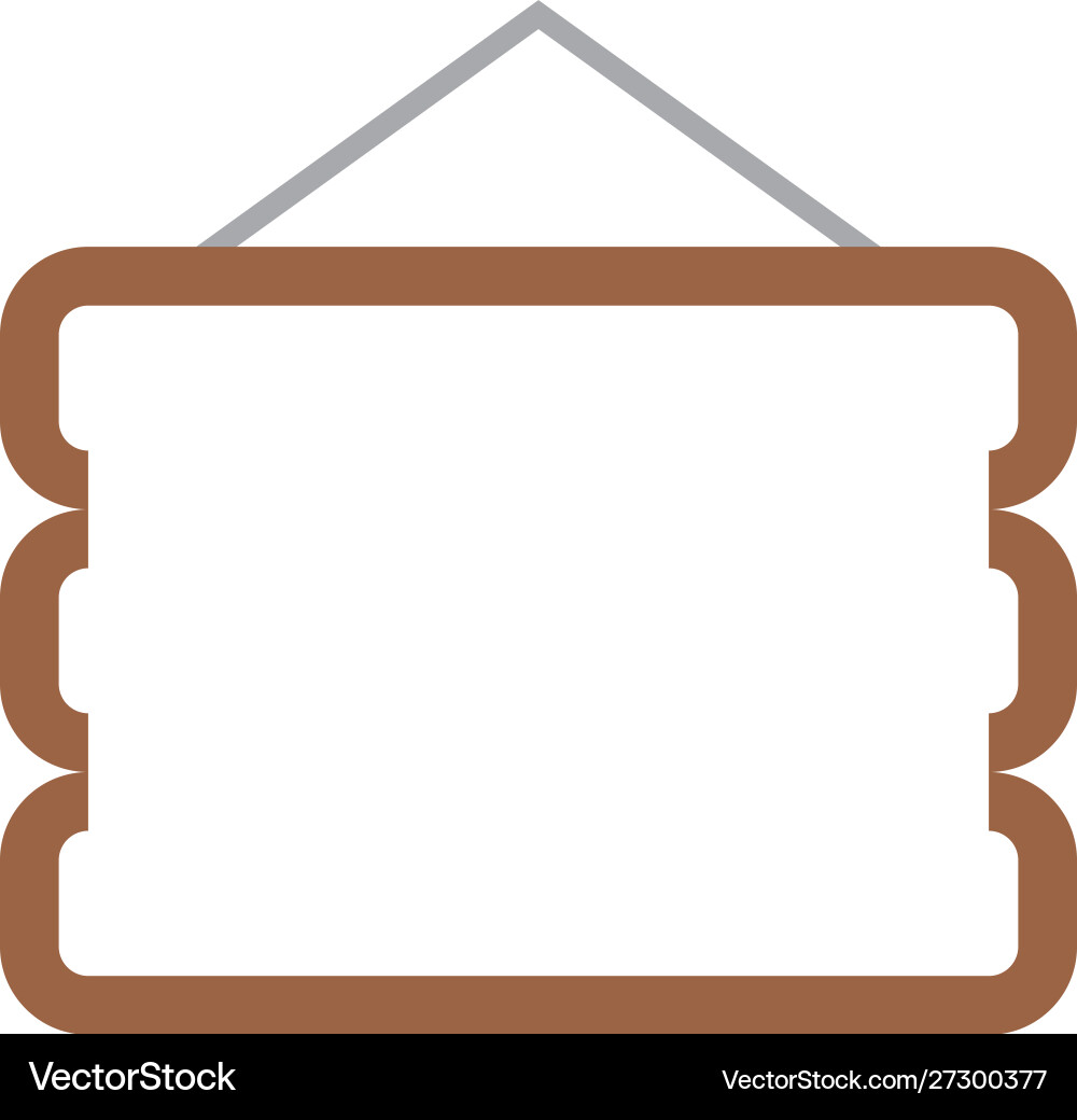 Blank western sign board graphic design template Vector Image