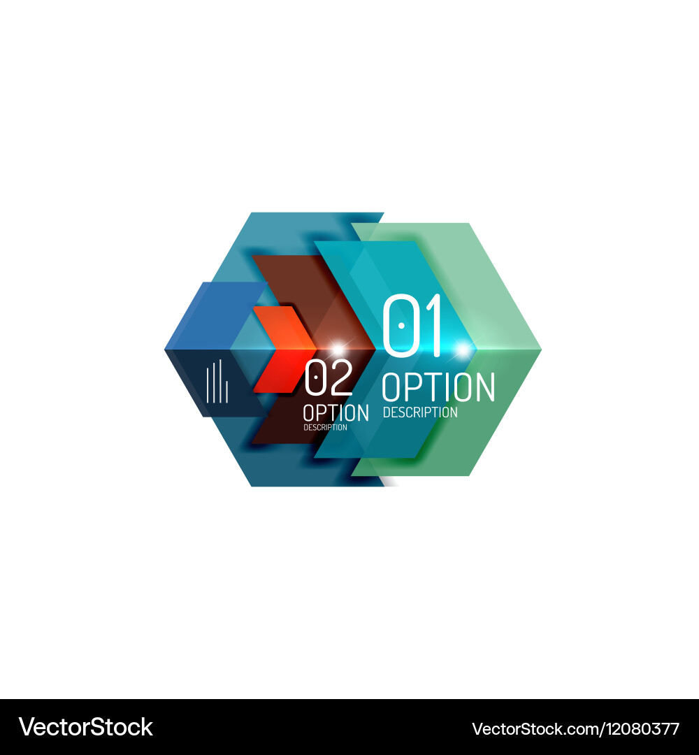 Business products option banners Royalty Free Vector Image