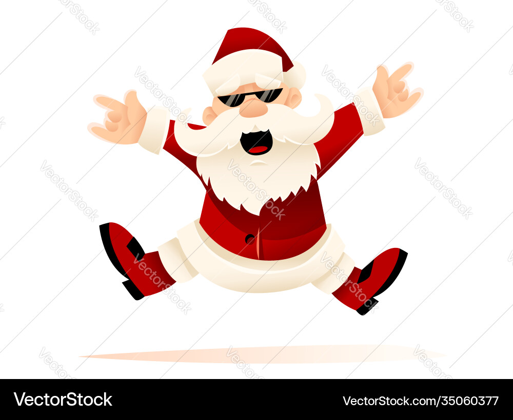 Cool christmas santa claus Royalty Free Vector Image