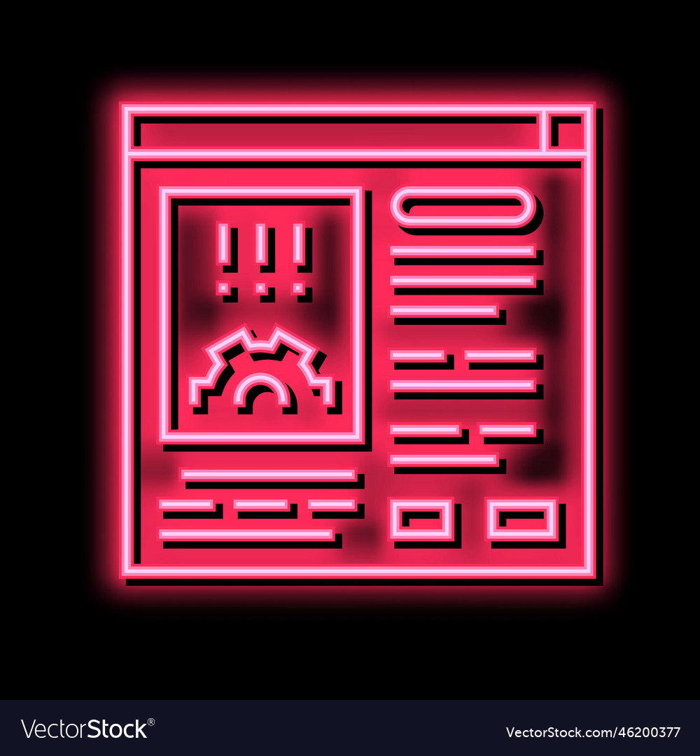 Errors report neon glow icon Royalty Free Vector Image