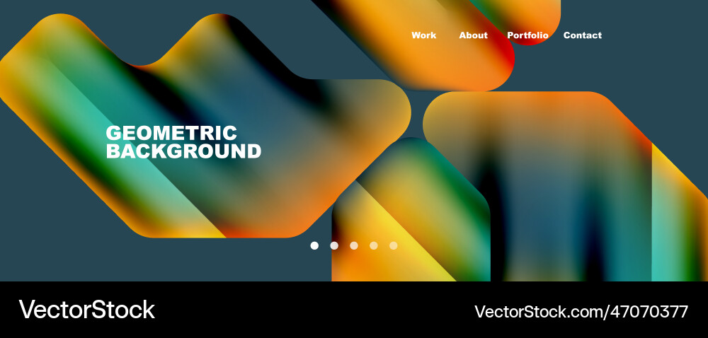 Geometric fluid shapes with liquid colors abstract