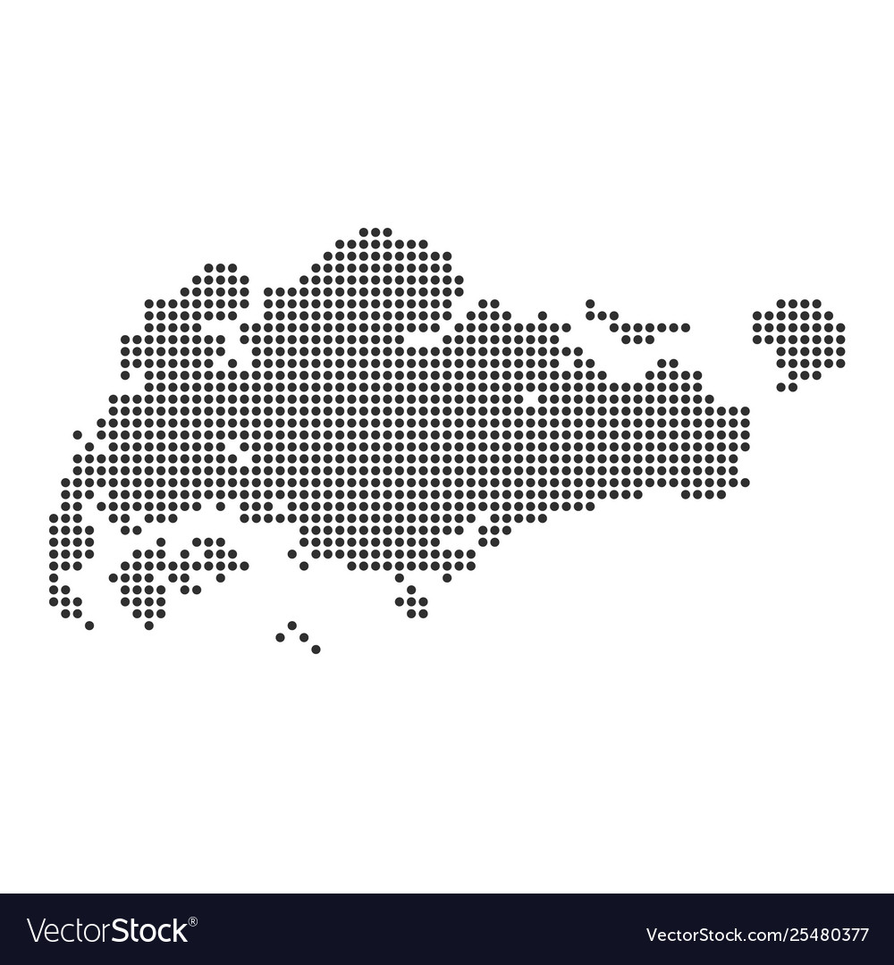 Map with dot Royalty Free Vector Image - VectorStock