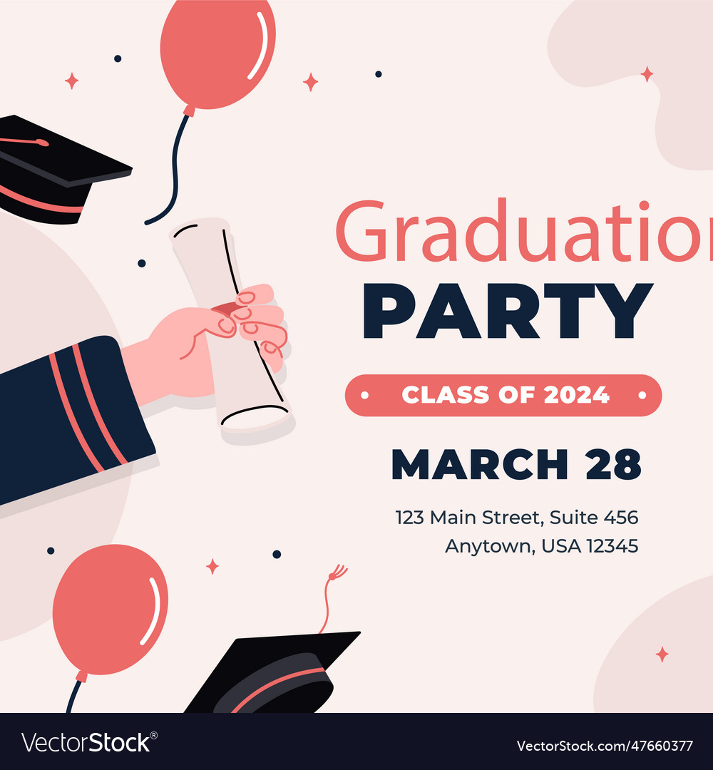 Posts set class graduation Royalty Free Vector Image