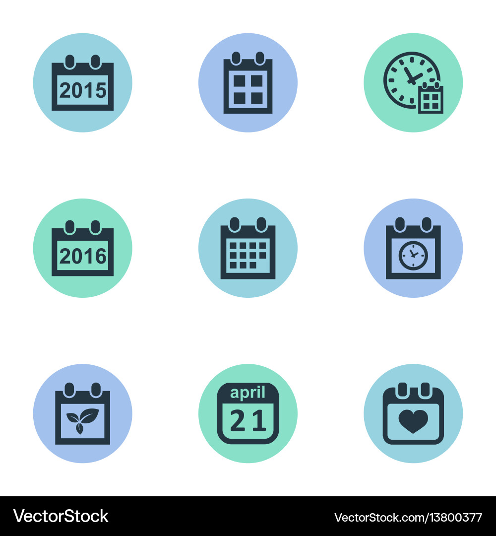 Set of simple date icons Royalty Free Vector Image