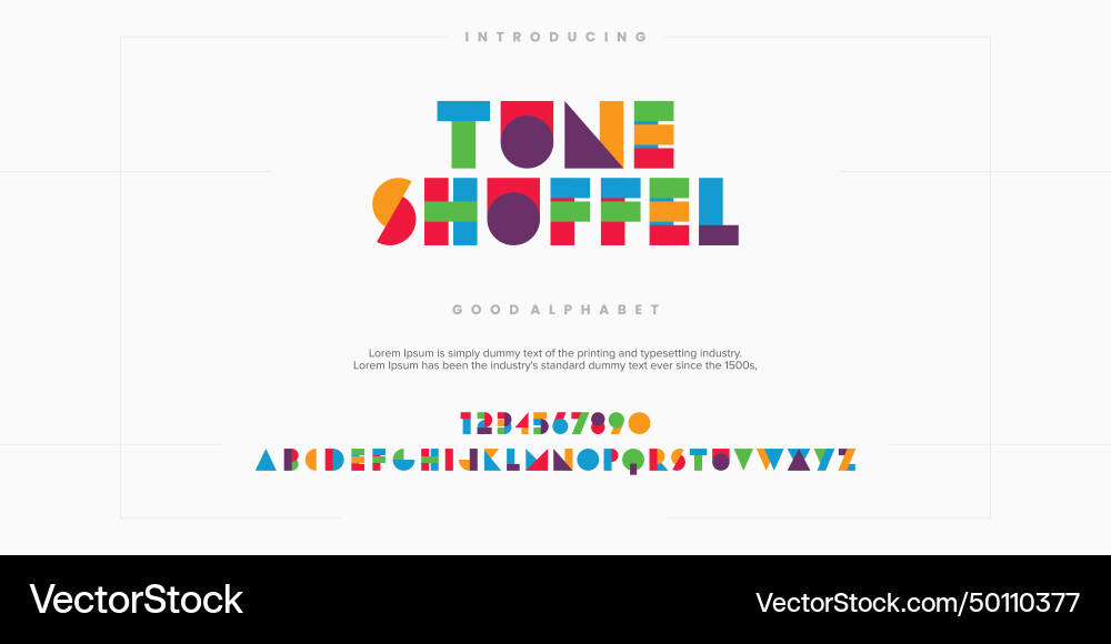 Tune shuffel abstract minimal modern alphabet font