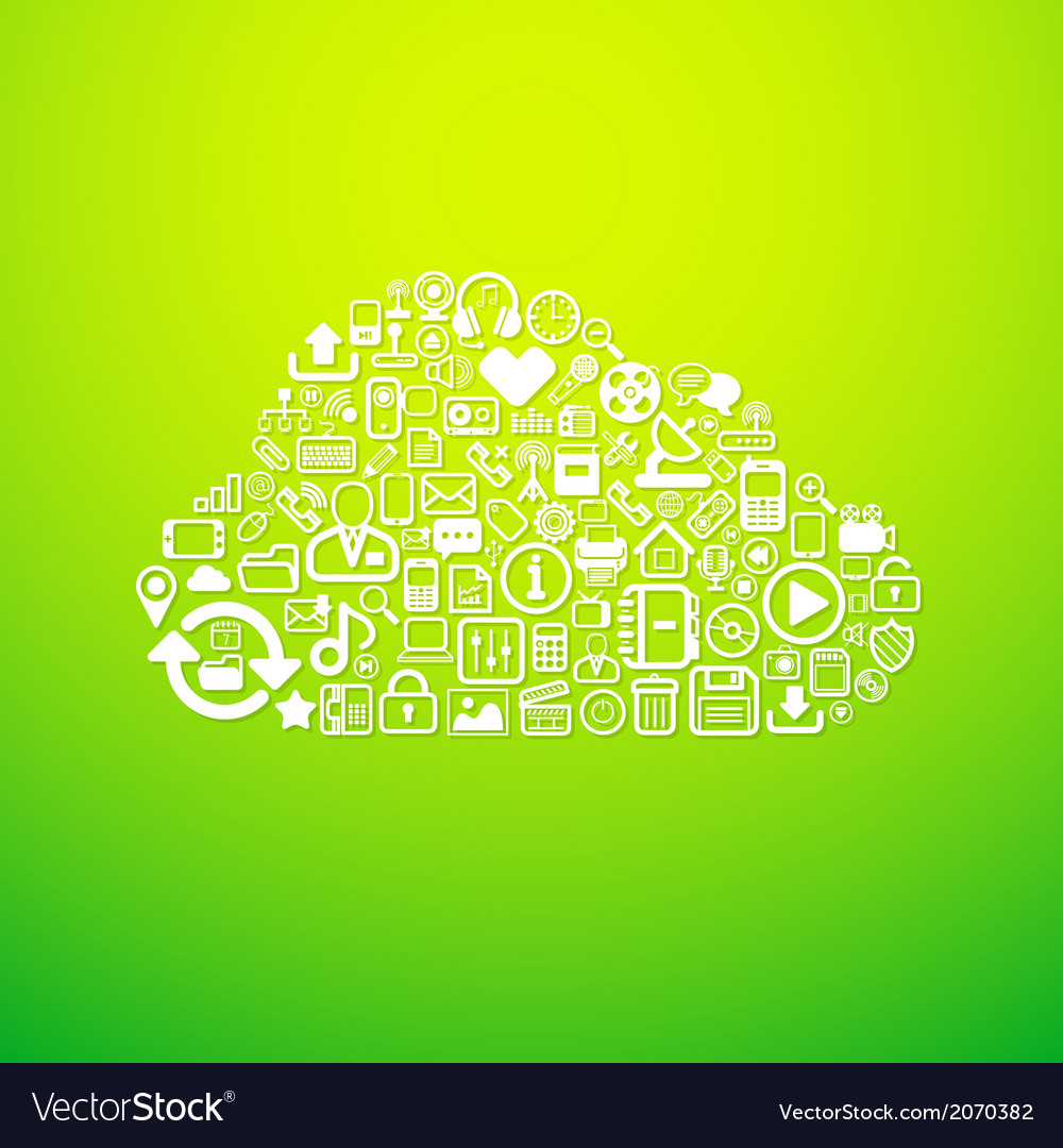 Computer cloud icon Royalty Free Vector Image - VectorStock