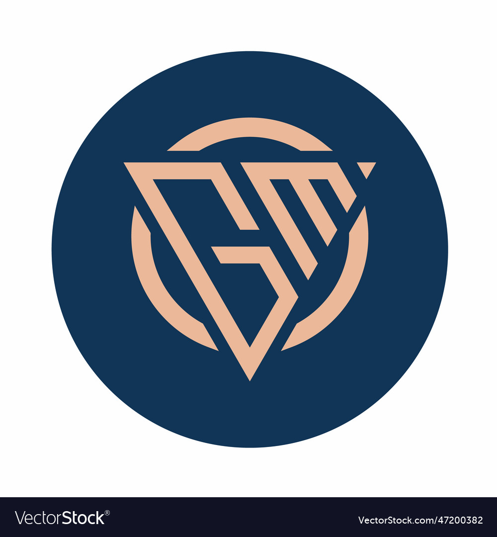 Creative simple initial monogram gm logo designs Vector Image