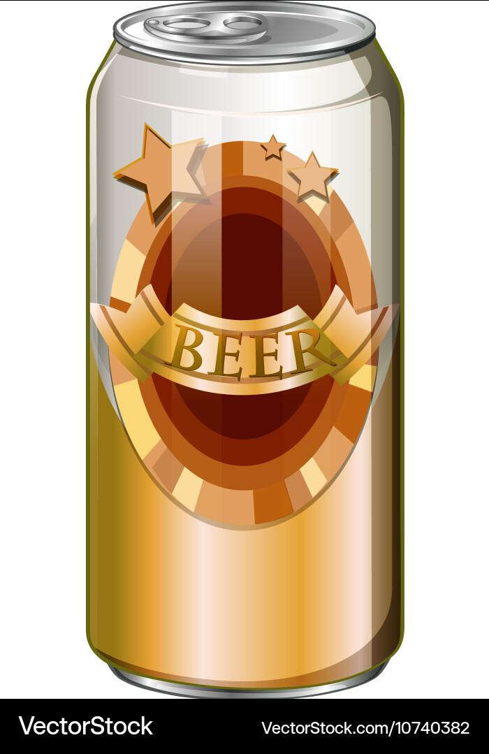 Fresh beer in aluminum can Royalty Free Vector Image