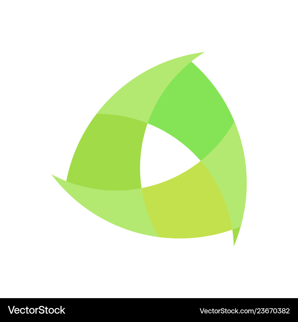 Green geometric abstract logo template logotype Vector Image