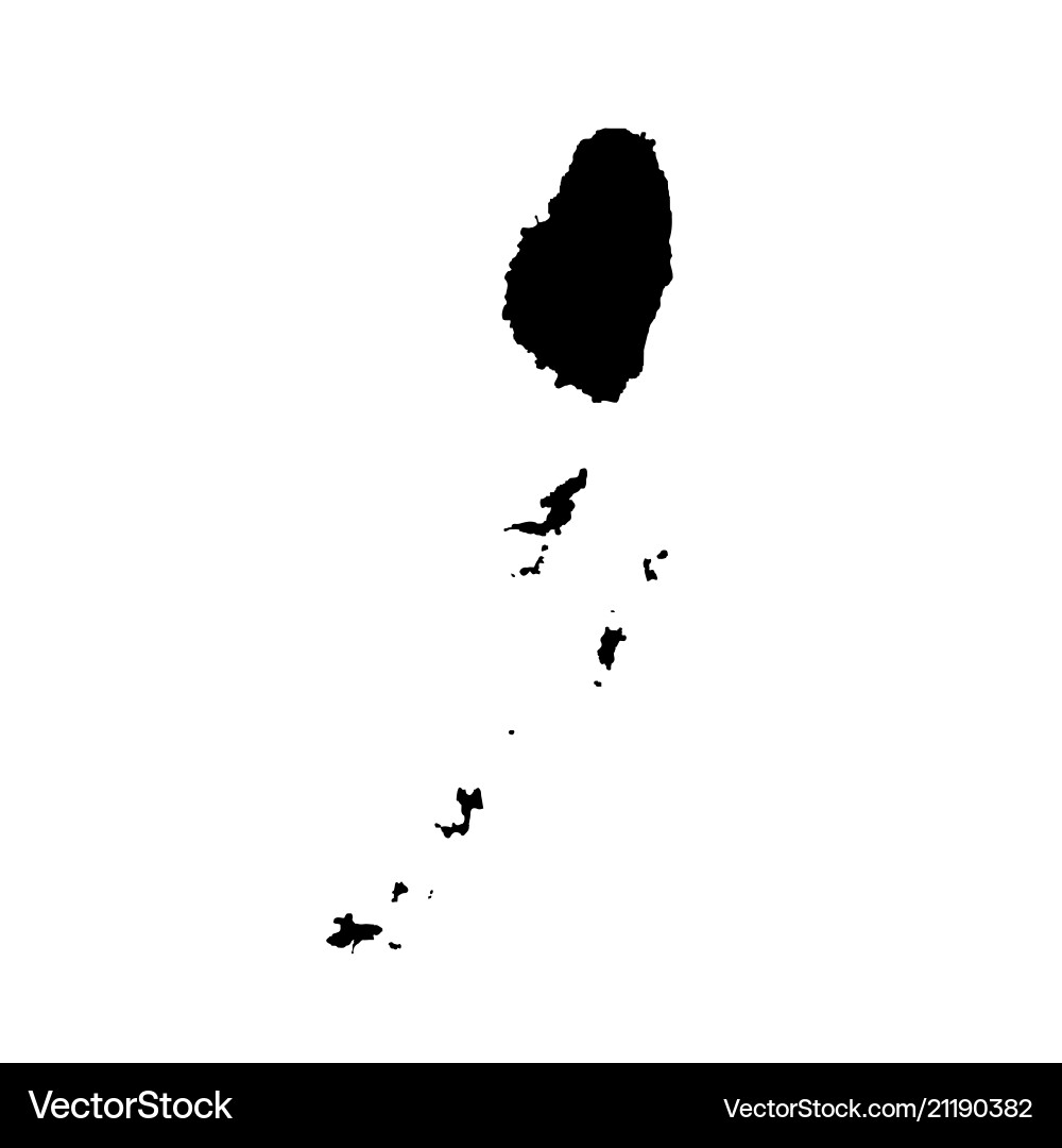Map saint vincent and the grenadines isolated Vector Image