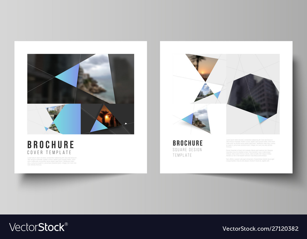 Minimal layout two square format Royalty Free Vector Image