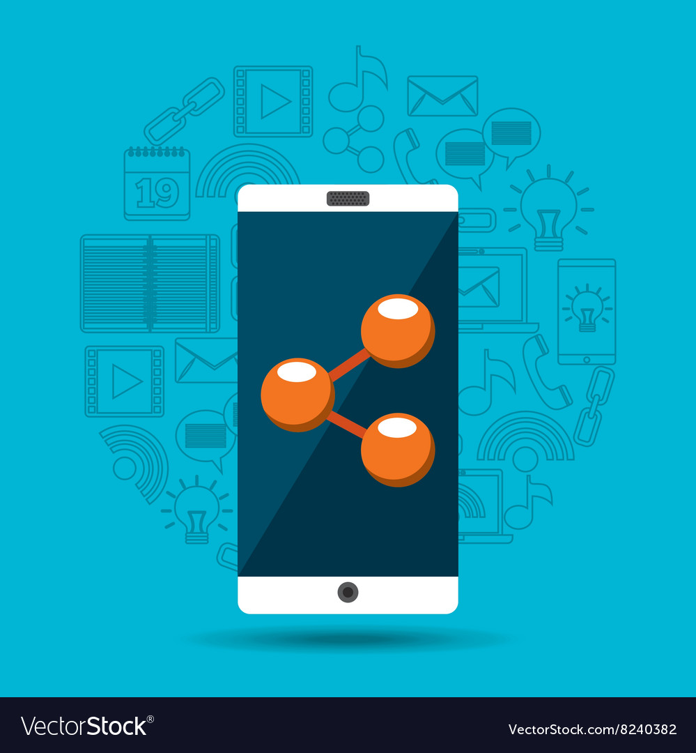 Mobile technology design Royalty Free Vector Image