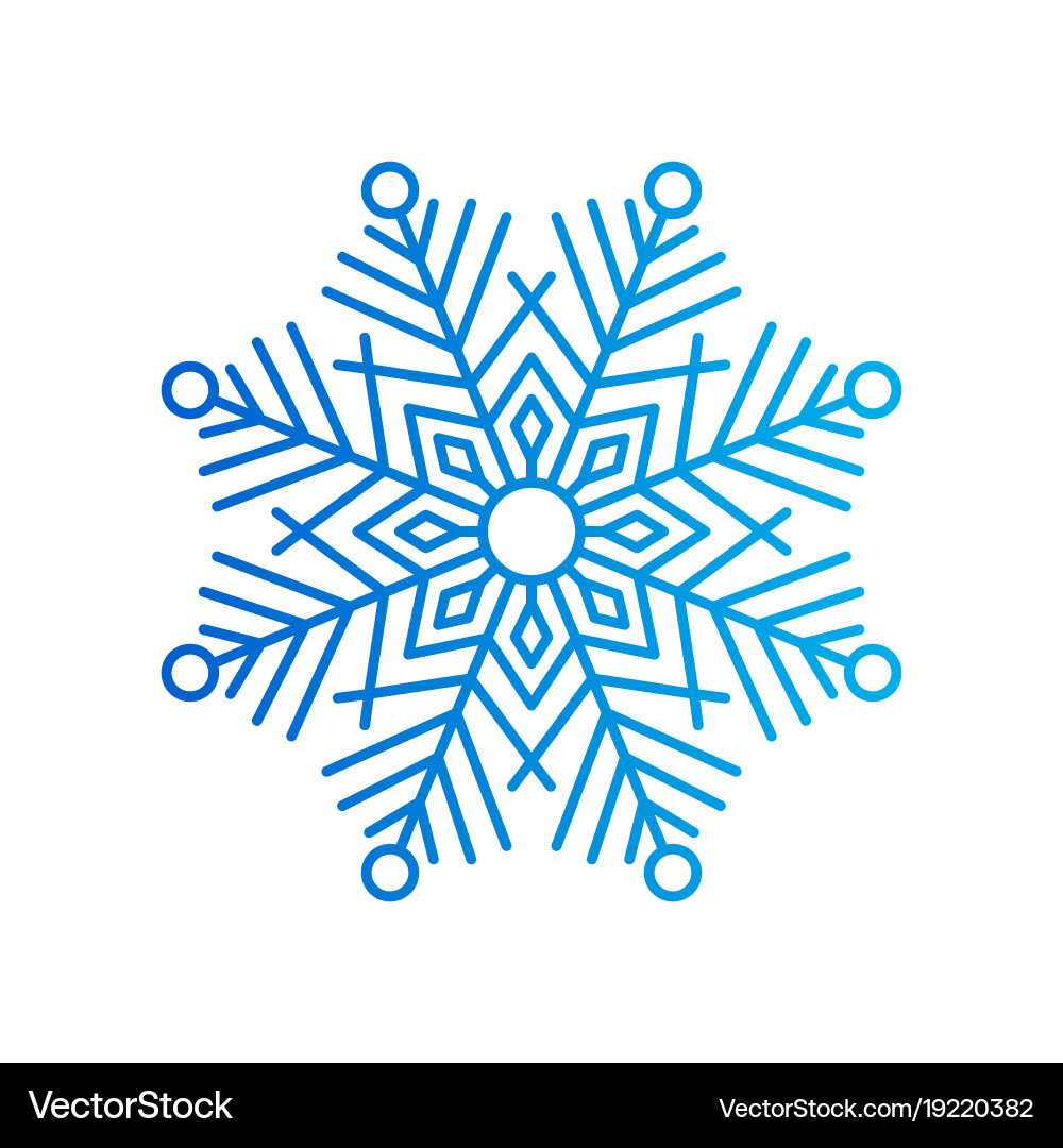 Snowflake of blue colors Royalty Free Vector Image