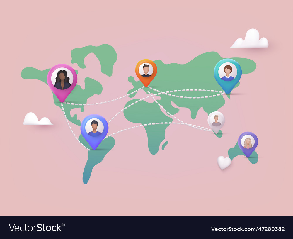 Social Media Communication Internet Network Vector Image
