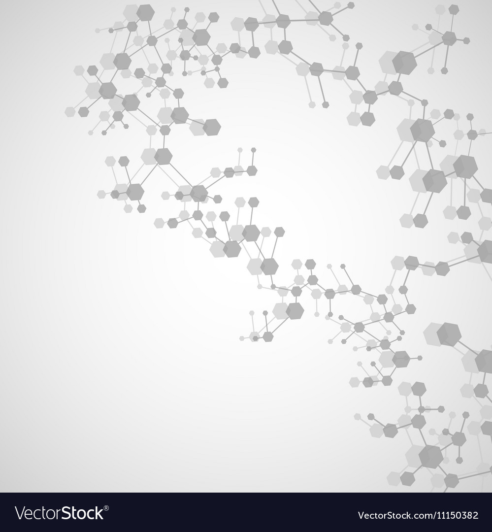 Structure molecule and communication dna atom Vector Image