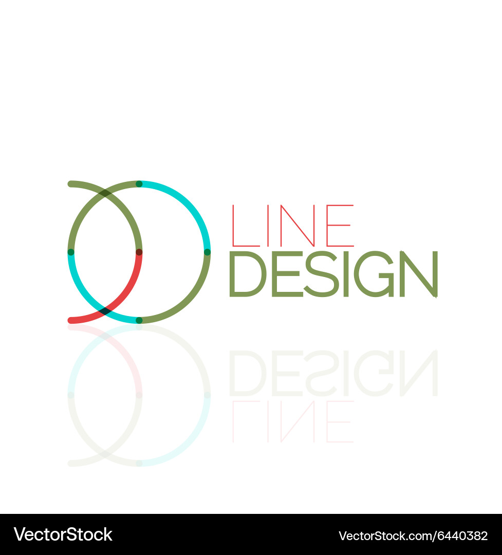 Swirl and circles outline minimal abstract Vector Image