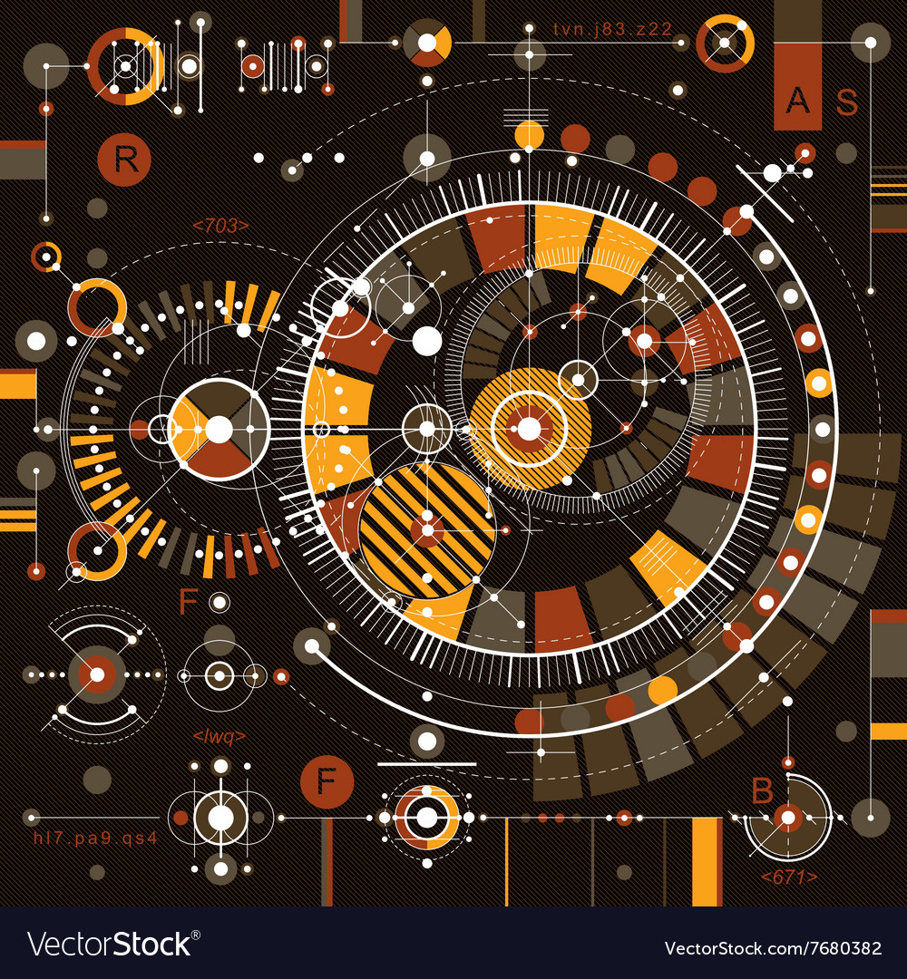 Technical plan engineering draft drawing Vector Image
