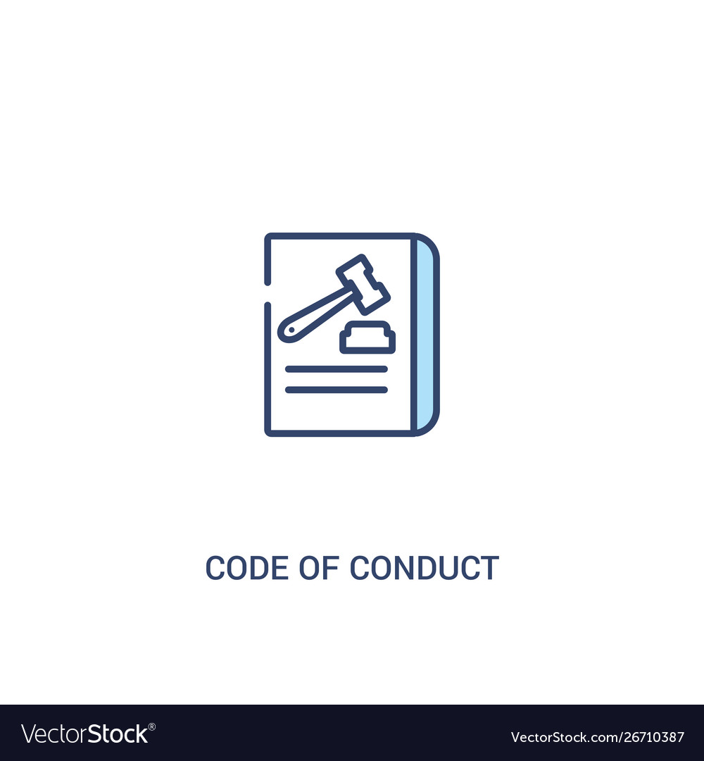 Code conduct concept 2 colored icon simple Vector Image