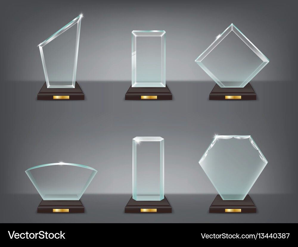 Collection of modern glass Royalty Free Vector Image