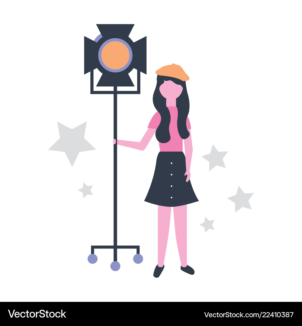 Movie people production Royalty Free Vector Image