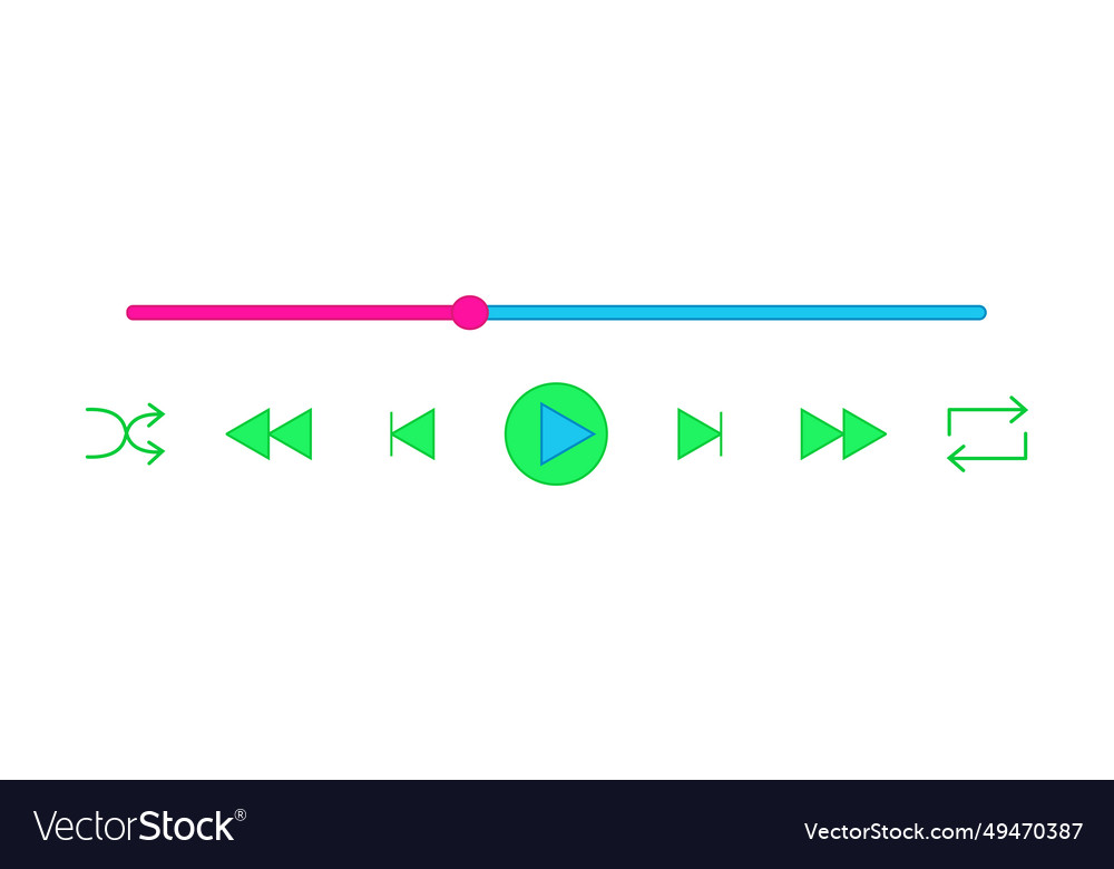 Player interface icon Royalty Free Vector Image