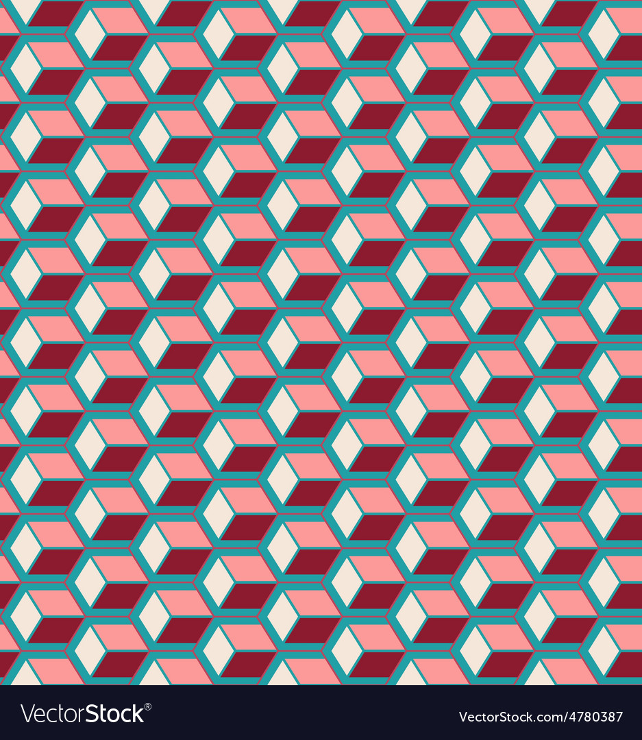 Red cubes seamless pattern Royalty Free Vector Image