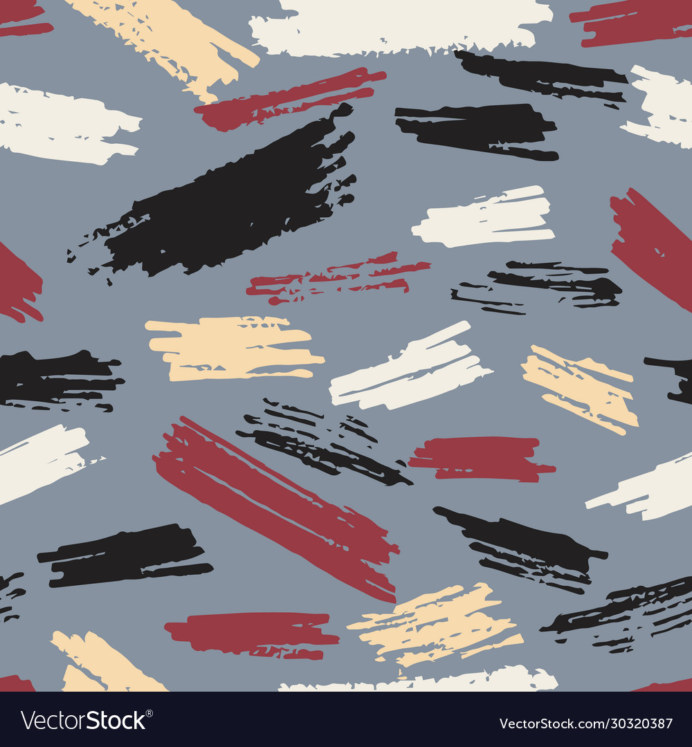 Seamless pattern with textured strokes Royalty Free Vector