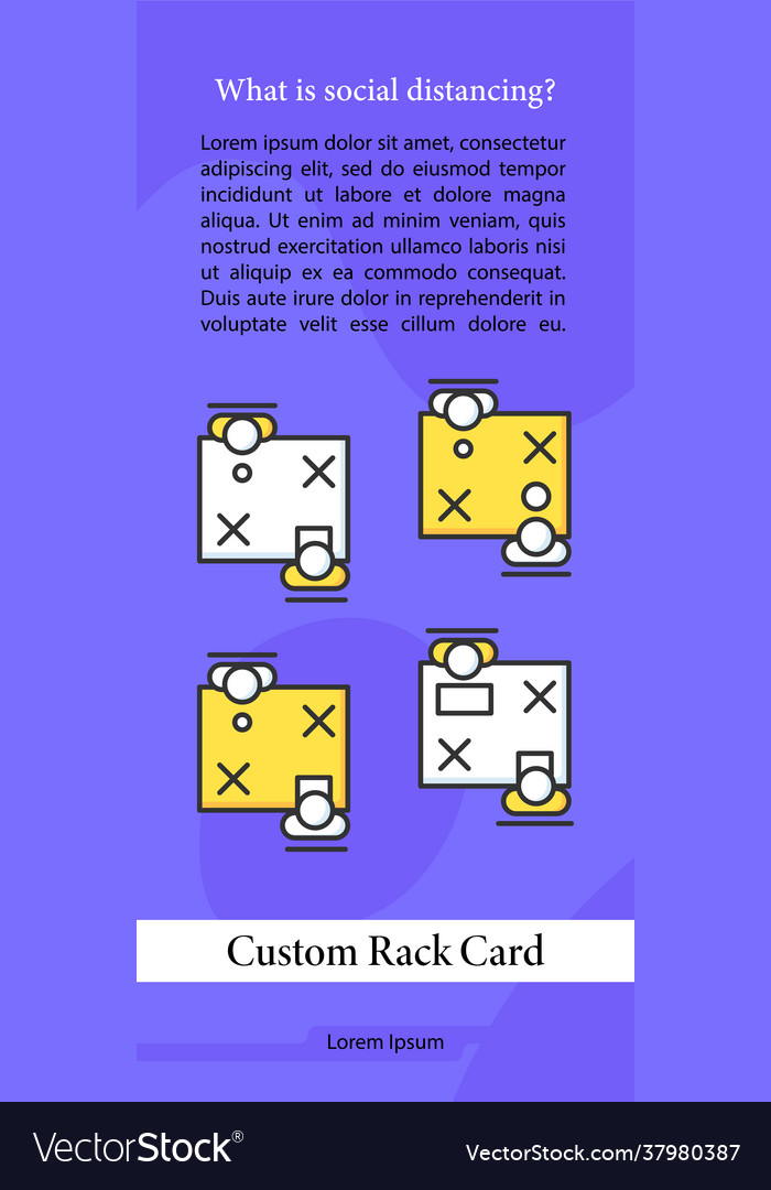 Social distance flyer template Royalty Free Vector Image