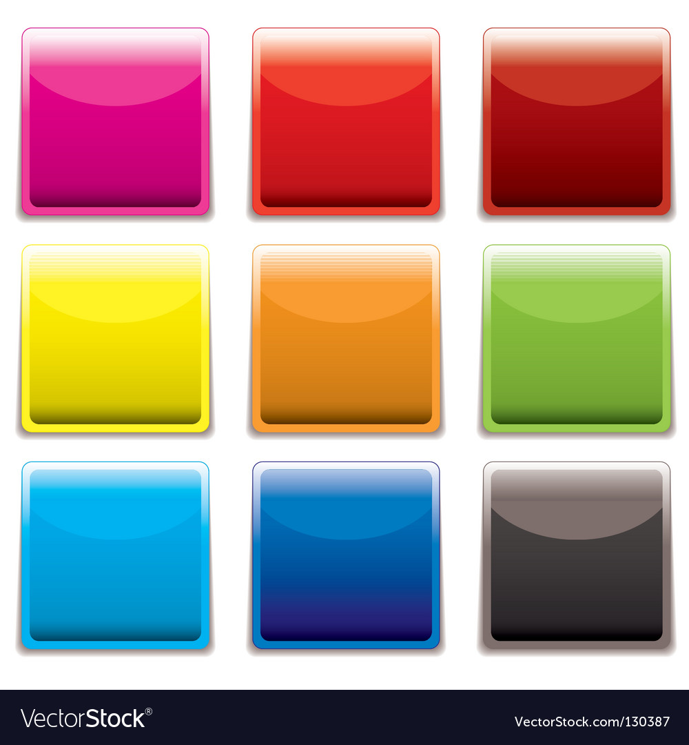 Square plastic web icon Royalty Free Vector Image