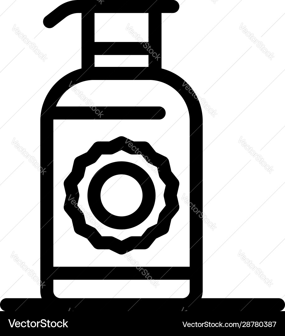 Uv protection cream icon outline style Royalty Free Vector
