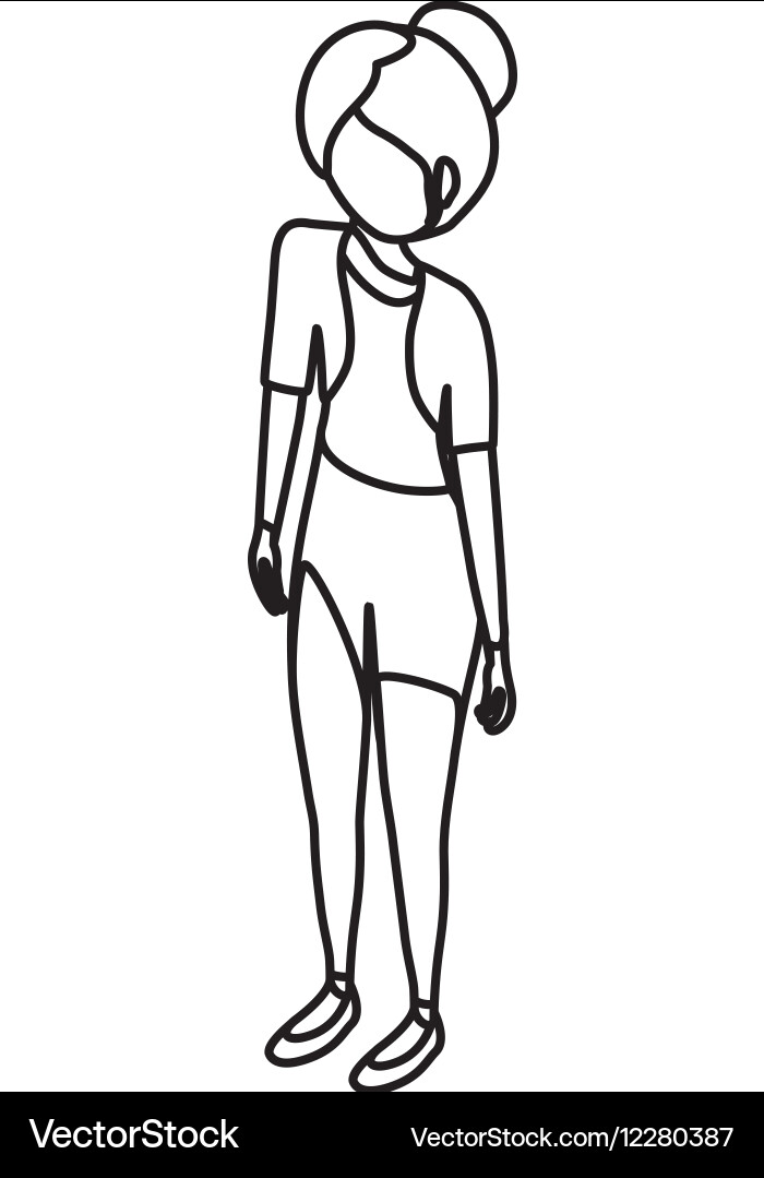 Young woman body complete Royalty Free Vector Image